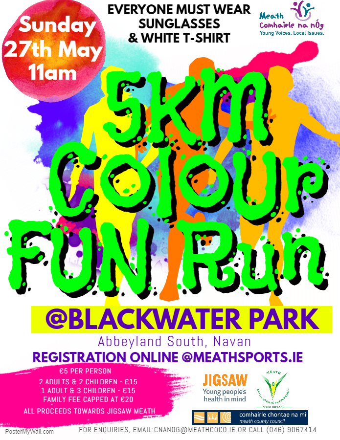 Meath Public Participation Network » Colour run @ Blackwater Park 27th May