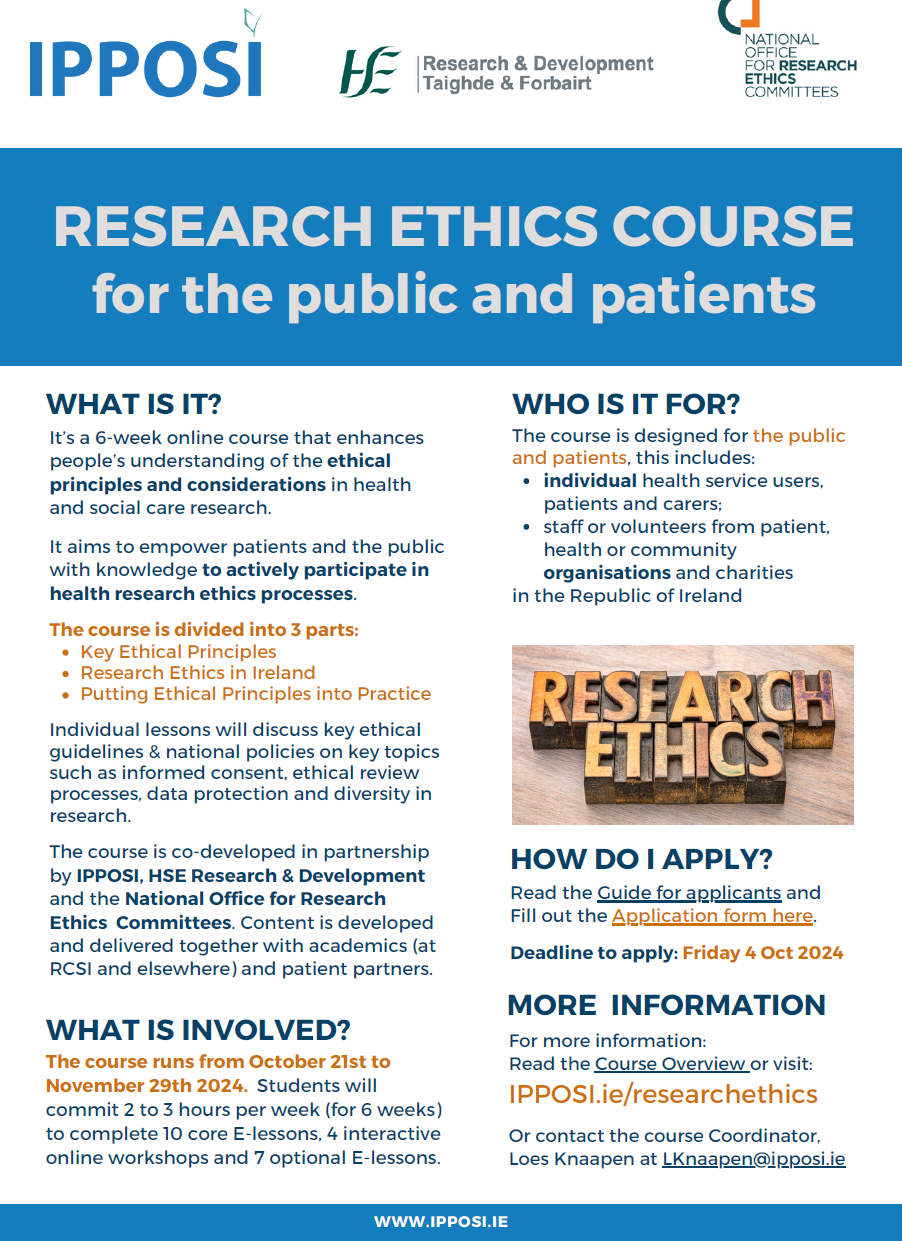 Meath Public Participation Network » New Research Ethics Course for the ...